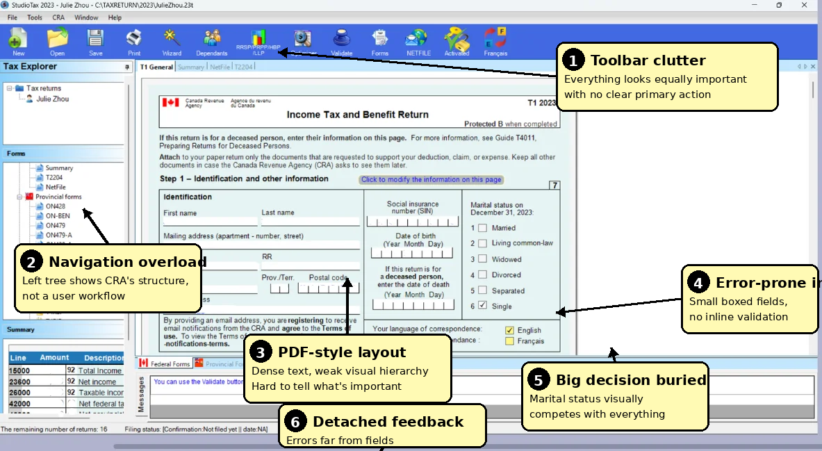 Studio Tax App Redesign - Julie Zhou